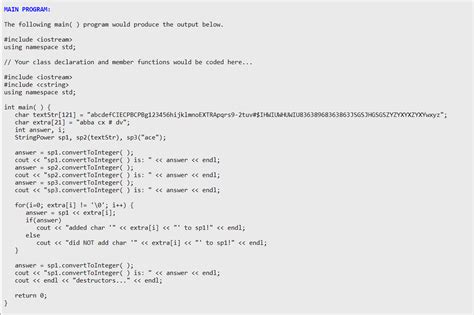 Solved Specifications Write The Code For A C Class Called