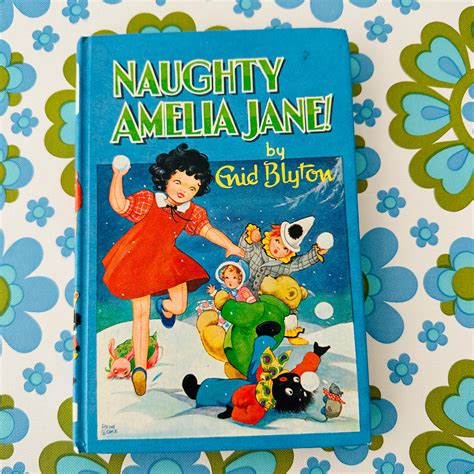 Naughty Amelia Jane Vintage Book Enid Blyton Pink Peacock