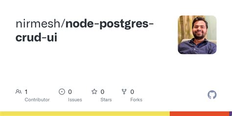 Github Nirmeshnode Postgres Crud Ui