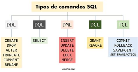 Lenguaje Sql Diferencia Entre Ddl Dml Dcl Y Dql Adictec