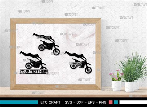 Dirt Bike Monogram Dirt Bike Silhouette Dirt Bike Svg Bike Svg Mot