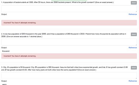 Solved Incorrect You Have 4 Attempts Remaining 2 A City