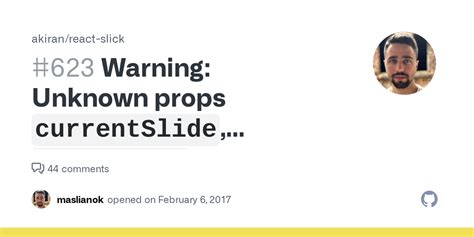 warning unknown props `currentslide` `slidecount` on tag · issue 623