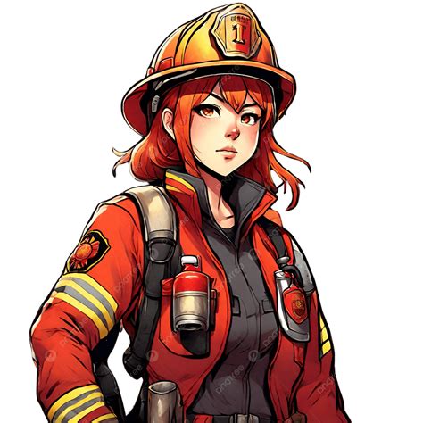 Ragazza Cartone Animato Pompiere Clipart Di Sicurezza Antincendio
