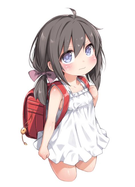 Safebooru 1girl Backpack Bag Black Hair Blue Eyes Blush Breasts