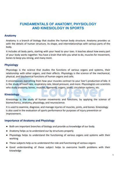Cbse Class 11 Physical Education Chapter 8 Notes