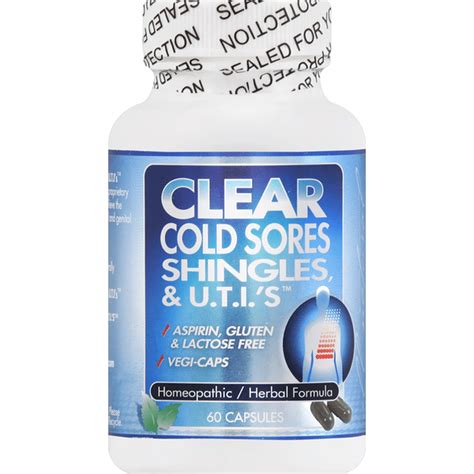 Clear Cold Sores Shingles And Utis Vegi Caps Capsules 60 Each