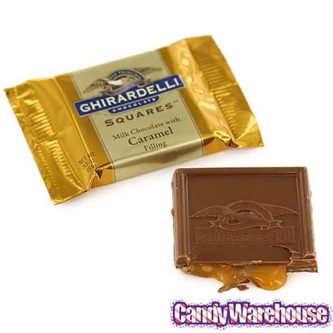 Ghirardelli Milk Chocolate With Caramel Filling Squares 50 Piece Box