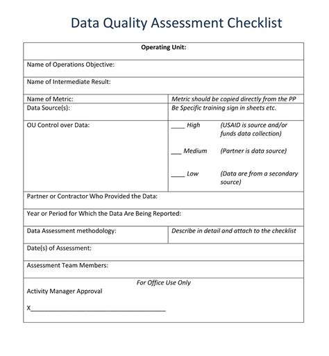 35 Free Simple Quality Checklist Templates Pdf American Templates