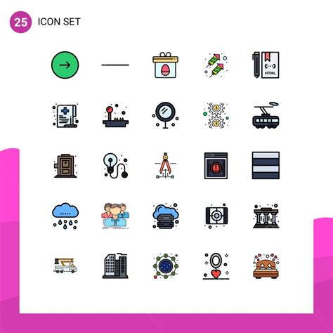 Filled Line Flat Color Pack Of 25 Universal Symbols Of Development Development Love Universal