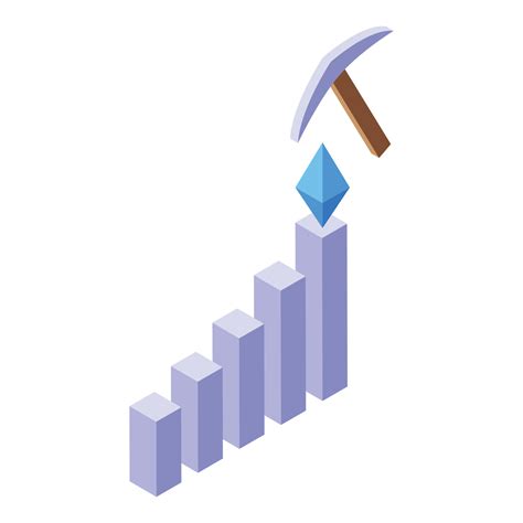 Bitcoin Graph Icon Isometric Style 15886494 Vector Art At Vecteezy