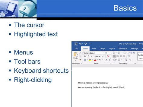 Word Processing Basics Pptx