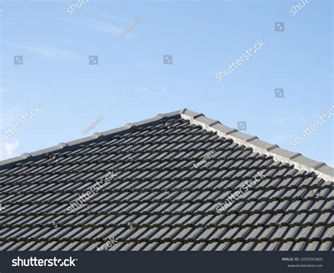 Hipped Roof Ridges Concrete Tiles Stock Photo Shutterstock