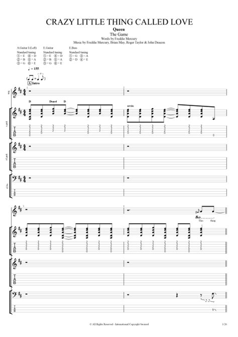 Crazy Little Thing Called Love Tab By Queen Guitar Pro Guitars