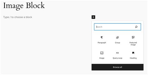 Image Block Documentation WordPress Org