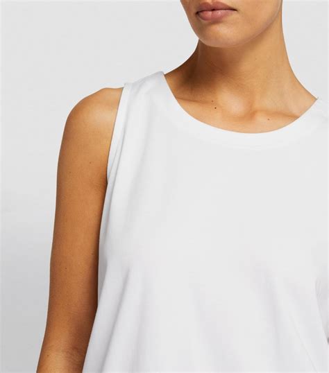 Womens Eskandar White Pima Cotton A Line Tank Top Harrods Uk