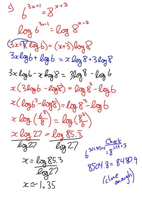 Logarithmic And Exponential Equations PPTX Physics Science