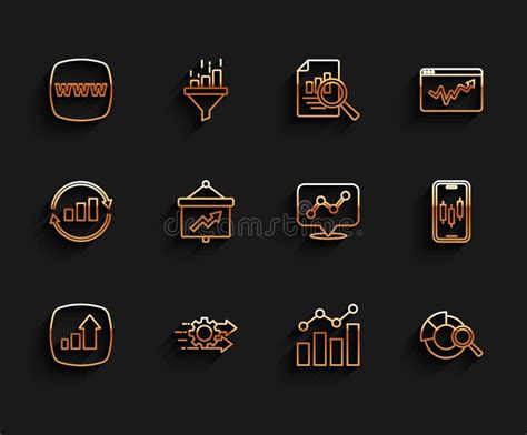 Set Line Financial Growth Time Management Website Template Search