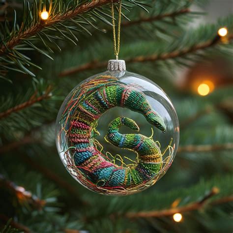 «Зелёная змейка в хрустальном шарике — картинка создана в Шедевруме