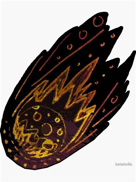 Fire Meteor Sticker For Sale By Katekmilo Redbubble
