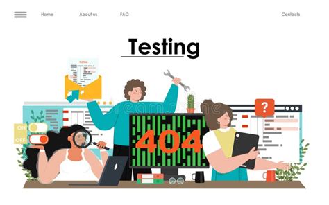 Website And Software Test Flat Vector Illustration Stock Illustration Illustration Of