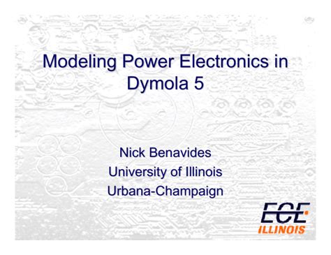 Dymola Power Electronics Modeling Presentation