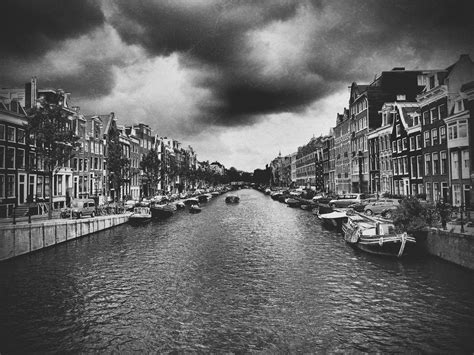 Free Images Landscape Black And White Street Vintage Old City River Canal Cityscape