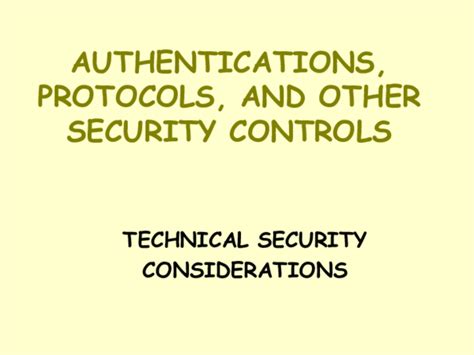 Ppt Authentication Controls