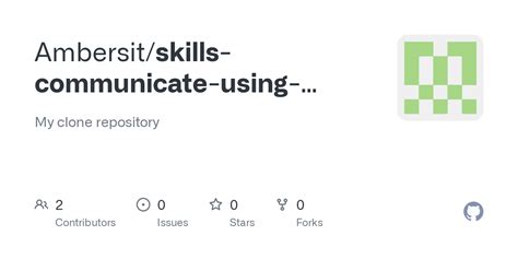 Github Ambersitskills Communicate Using Markdown My Clone Repository