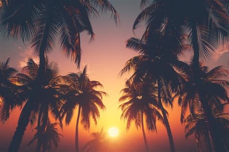 Premium Photo Palm Tree Silhouettes