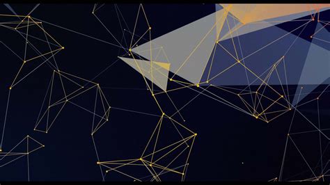 Digital Yellow Background With Dots And Lines Big Data Visualization Network Connection