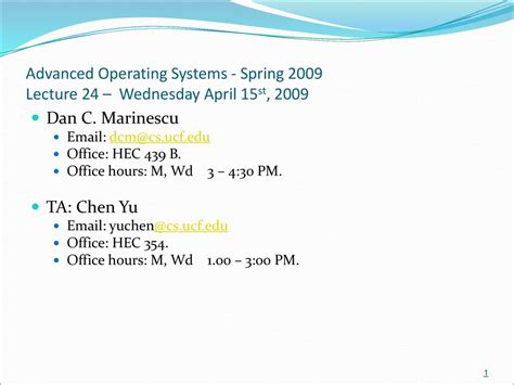 dan c marinescu office hec 439 b office hours m wd 3 4 30 pm