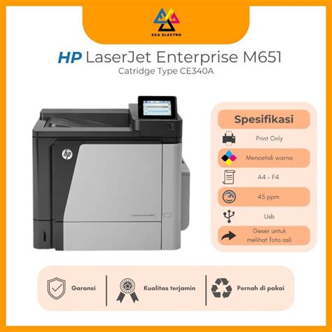 Printer Hp Laserjet Enterprise M651 Printer Colour Cocok Buat Cetak