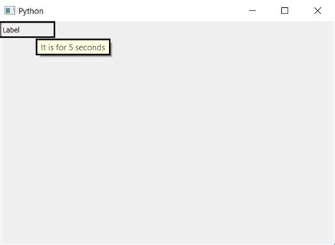 PyQt5 如何为标签设置工具提示持续时间 setToolTipDuration 方法 码农参考