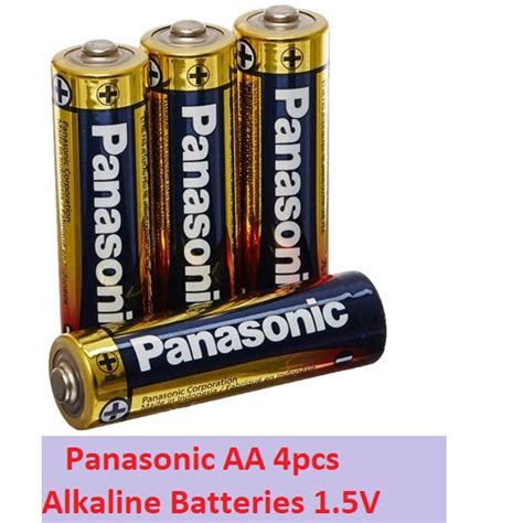 Panasonic Aa Pack Of 4 Alkaline Batteries 1 5v Battery Lr6t 4b