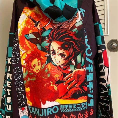 Sweaters Kamado Tanjiro Demon Slayer Streetwear Zip Hoodie Jacket