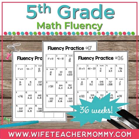 Math Fluency Practice Free