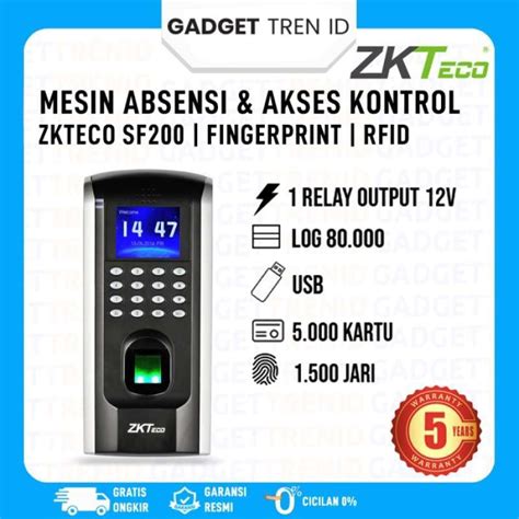 Jual Fingerprint Zkteco Sf200 Mesin Absensi Termurah Garansi 2 Tahun Di