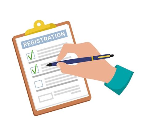 Premium Vector Registration Sheet Vector Flat Design