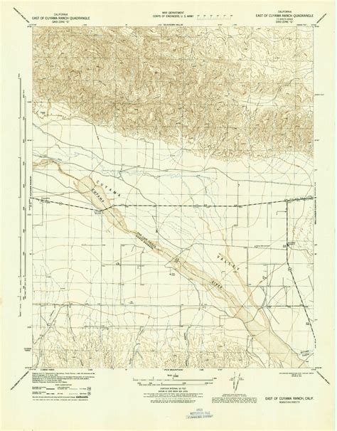 Classic Usgs Cuyama California 75x75 Topo Map Mytopo Map Store