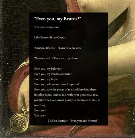 Brutus And Caesar Even You My Brutus Poetry Movie Card Poems