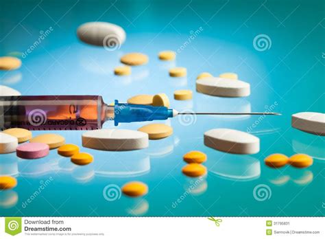 Tablets And Syringe Stock Image Image Of Plastic Health 31795831