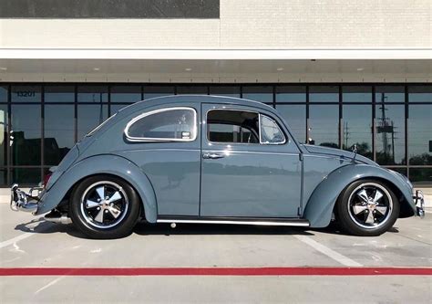 Blue Vw Bug With Chrome Rims