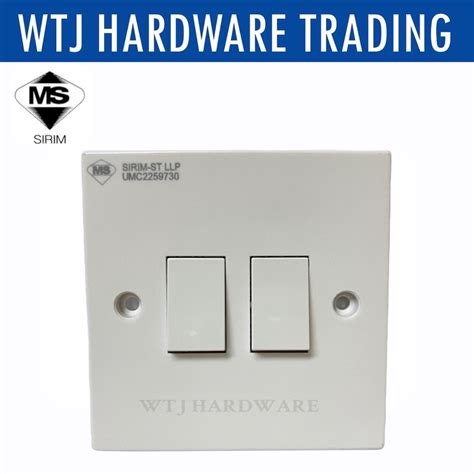 UMS 10AMP 2 GANG 1 WAY SWITCH SIRIM Switches Switched Socket Suis