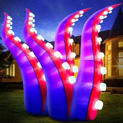 6ft Halloween Inflatables Decorations Octopus Tentacles 2pcs With 36