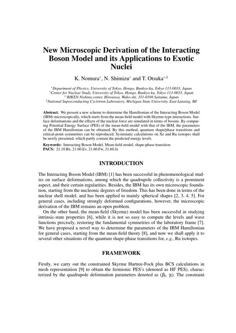 Pdf New Microscopic Derivation Of The Interacting Boson Model And Its