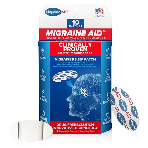 Migraine Aid Pain Relief Drug Free Patch