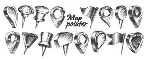 Collection Of Different Map Pointer Set Vector Stock Vector Illustration Of Flag Element