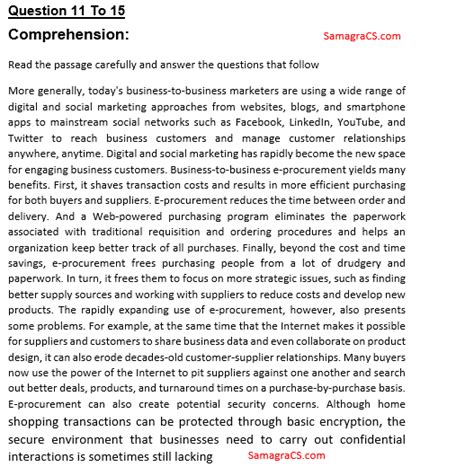 Comprehension Ugc Net June 2020 Question Papers Solved Paper 1 Samagracs