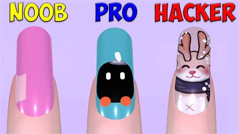 NOOB Vs PRO Vs HACKER Nails Done YouTube